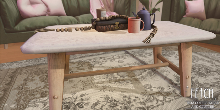 Second Life Marketplace - [Fetch] Noa Coffee table & Clutter